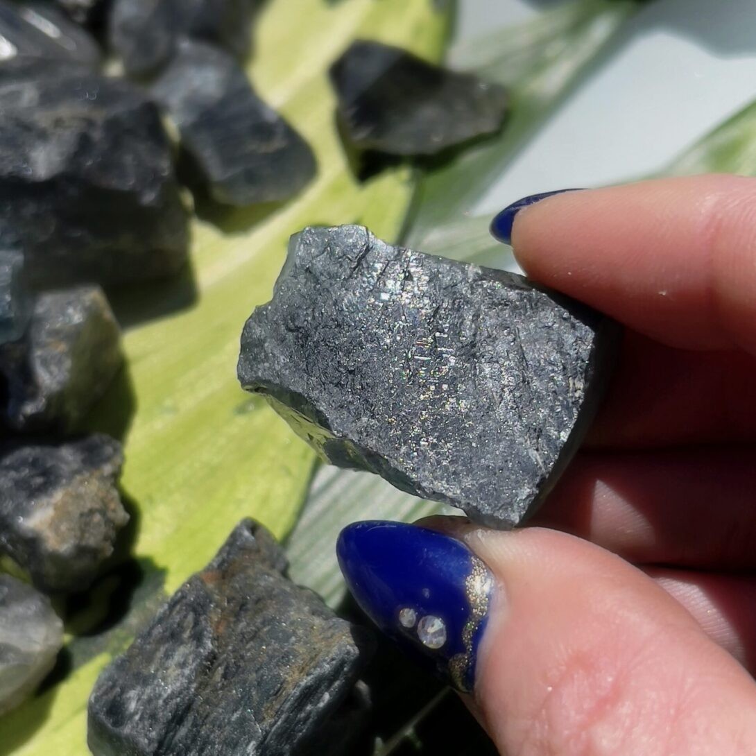 Sage Goddess Rare Natural Blue Magnesio-Riebeckite in Quartz