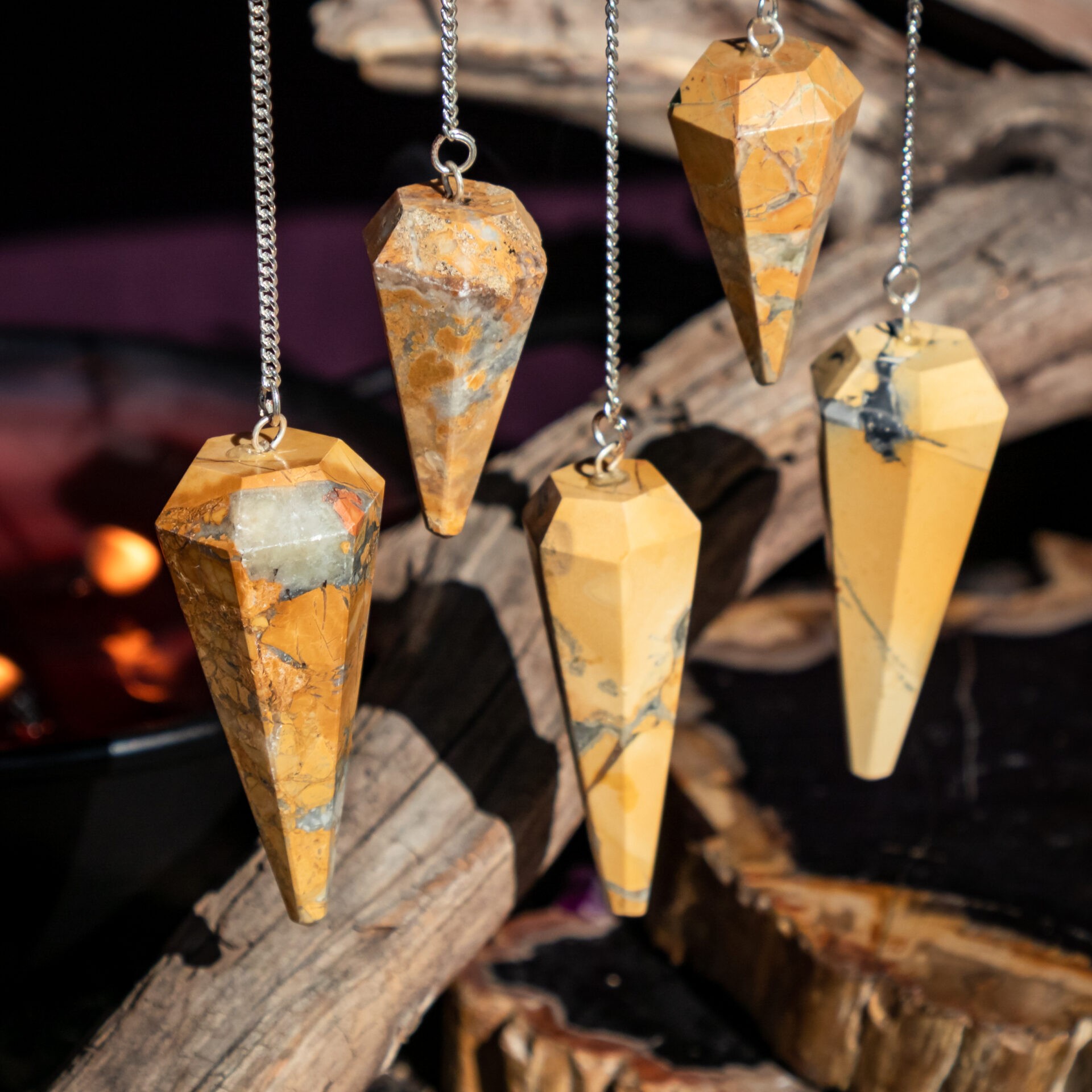 Sage Goddess Balancing Maligano Jasper Pendulum