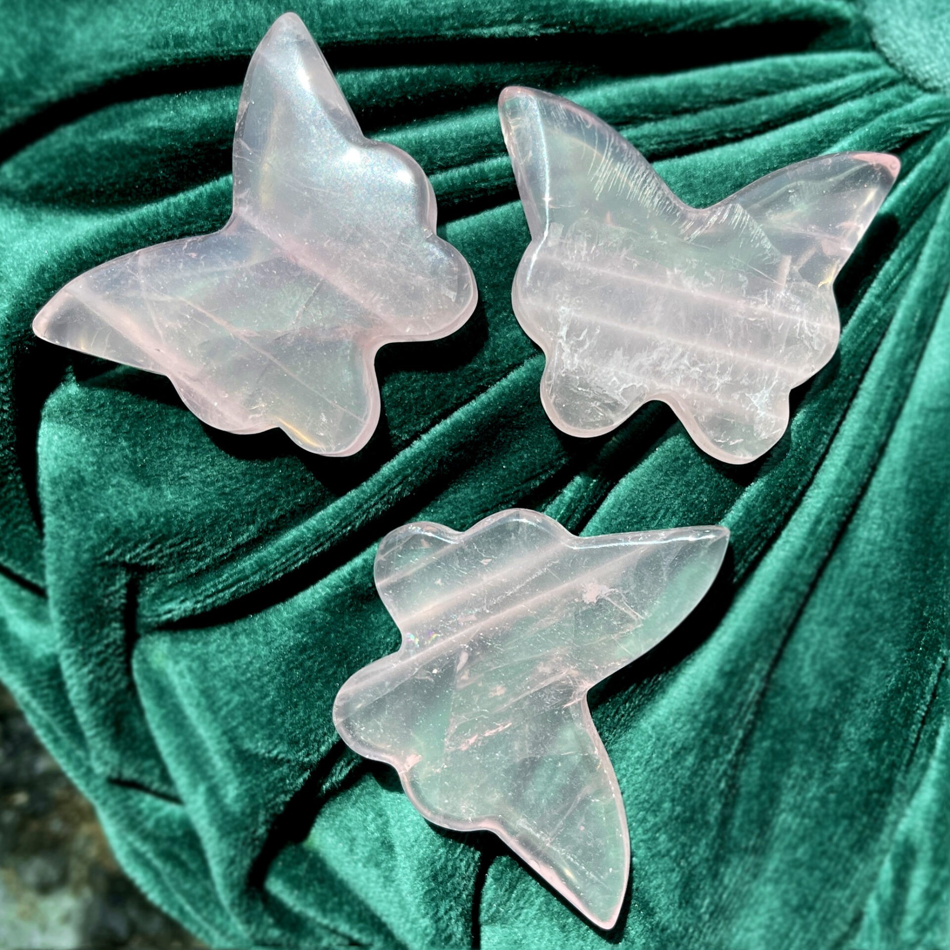 Rose Quartz Butterfly for love, sweetness & joy - Sage Goddess