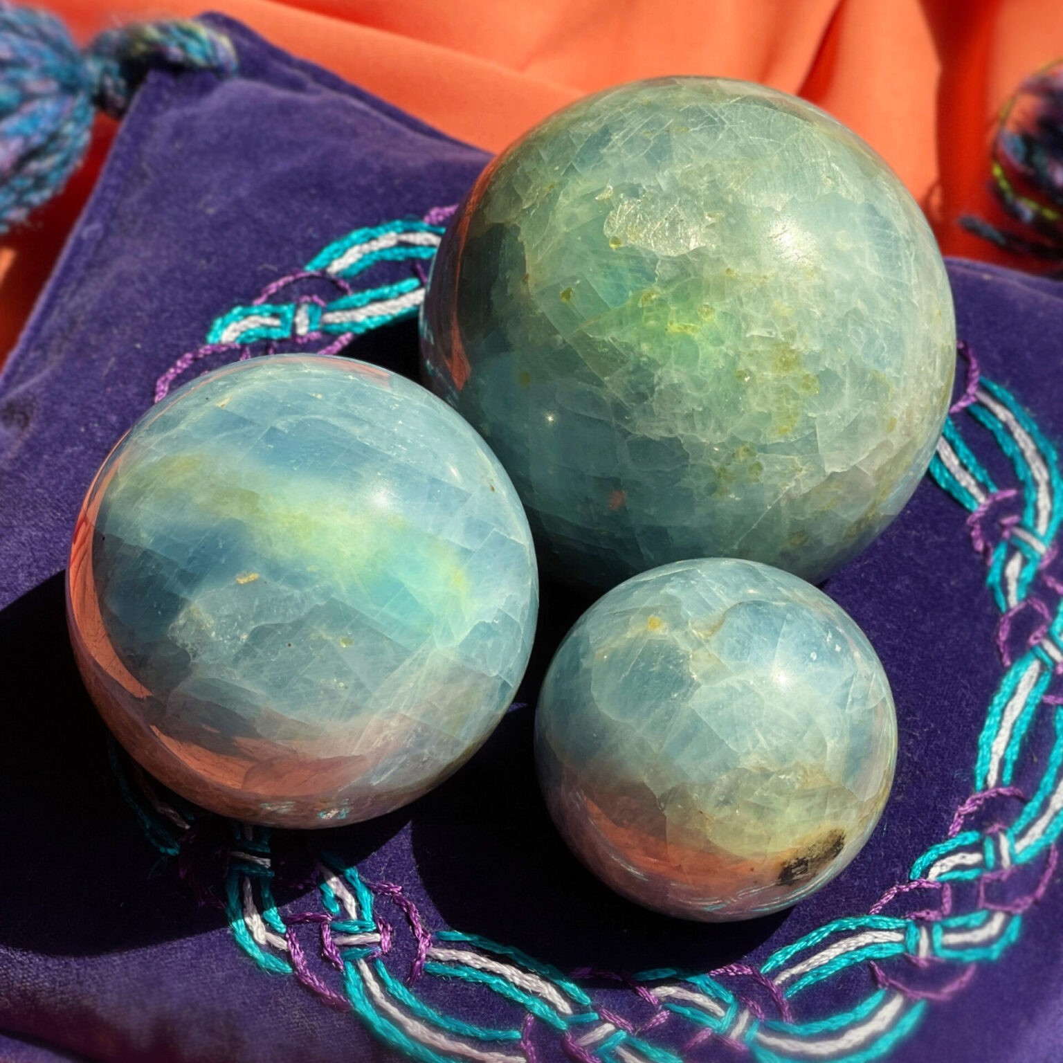 Sage Goddess Denver Find: Rare Diopside in Blue Calcite Sphere