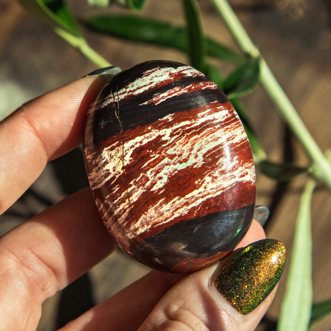 Home Shop Gems & Minerals Snakeskin Jasper Palm Stone