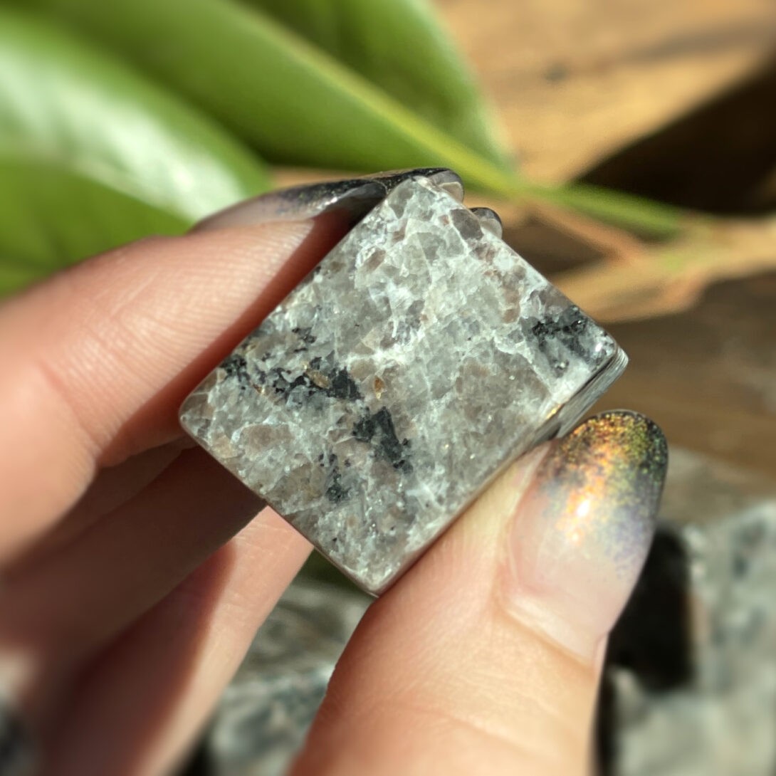 Sage Goddess Tumbled Fluorescent Sodalite Cube