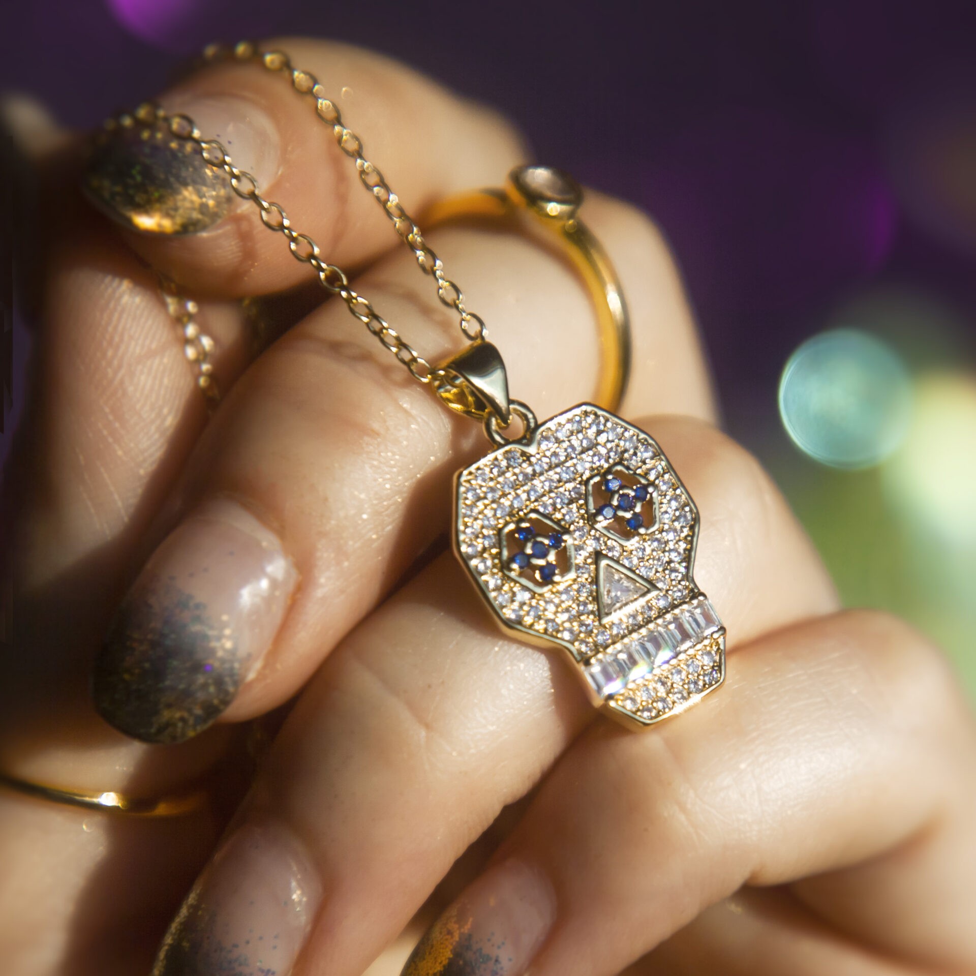 Zircon Skull Pendant for wisdom & protection - Sage Goddess