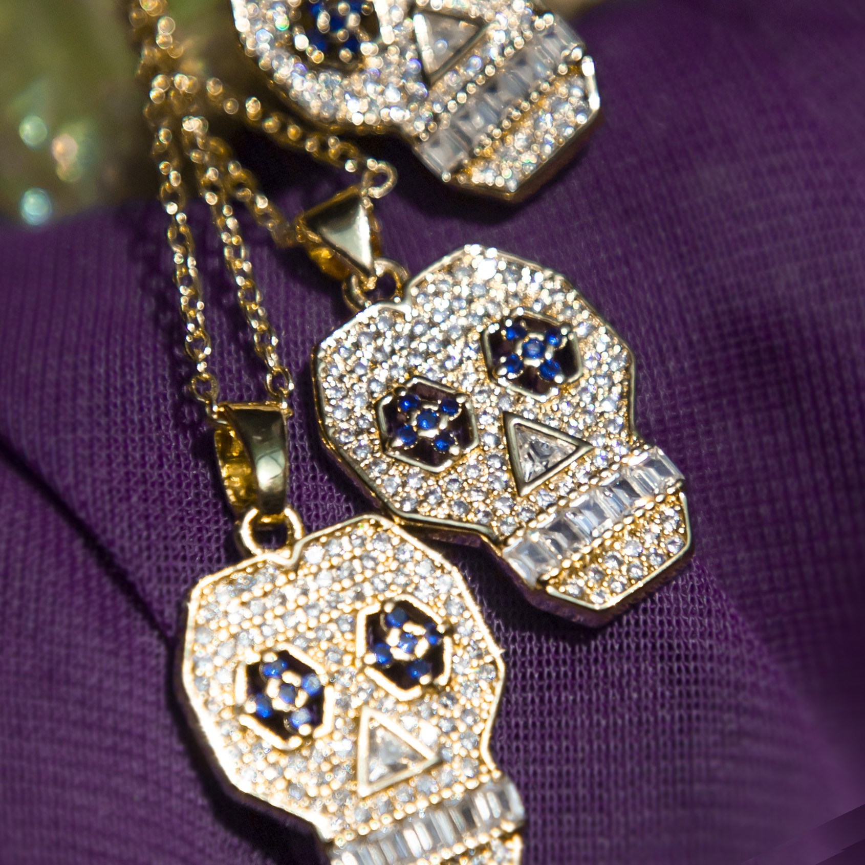 Zircon Skull Pendant for wisdom & protection - Sage Goddess