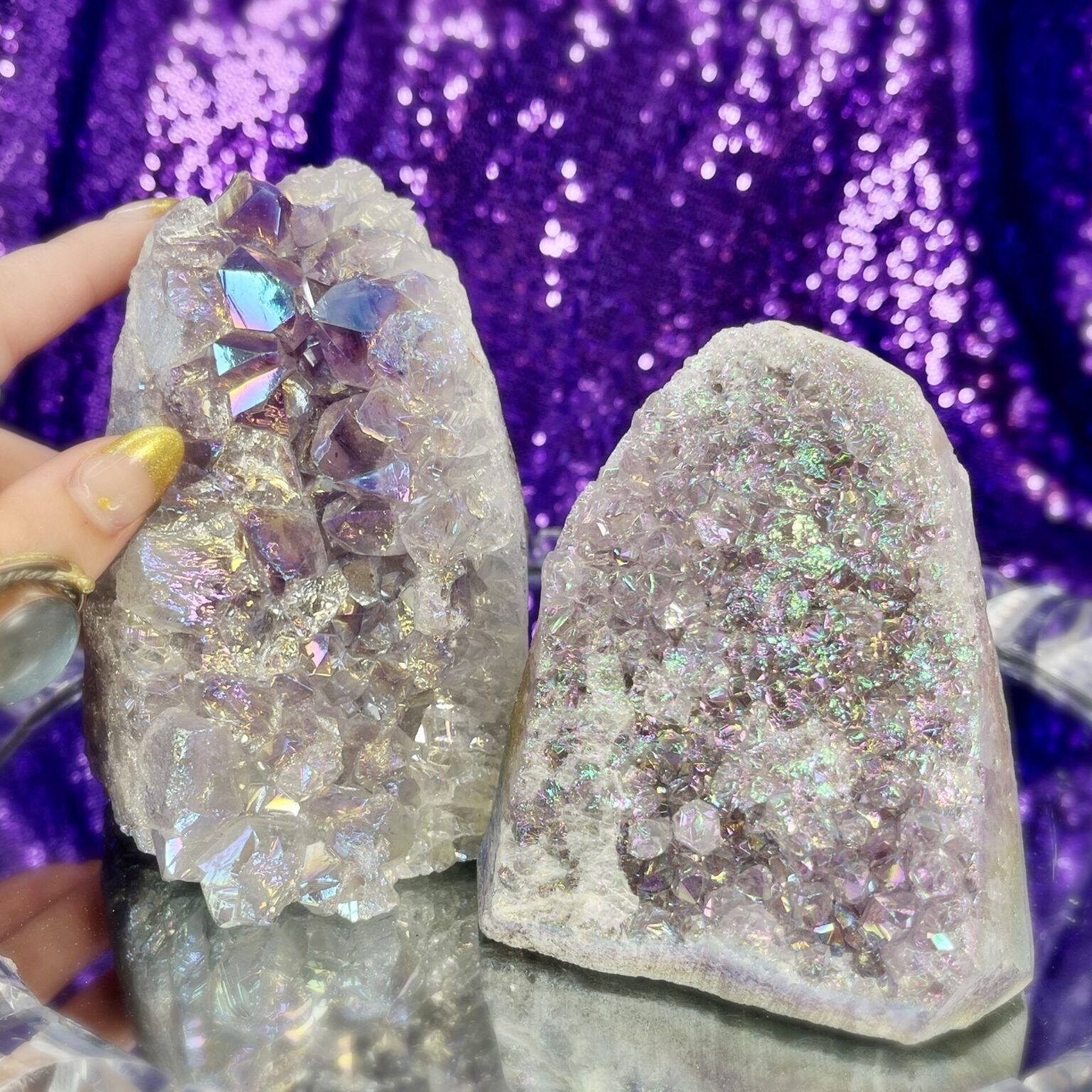 Sage Goddess Gemstone Sale: Angel Aura Amethyst Cathedral