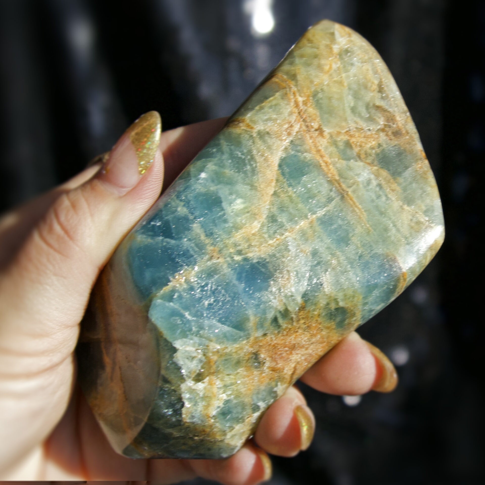 Sage Goddess Gemstone Sale: Free Form Lemurian Blue Calcite