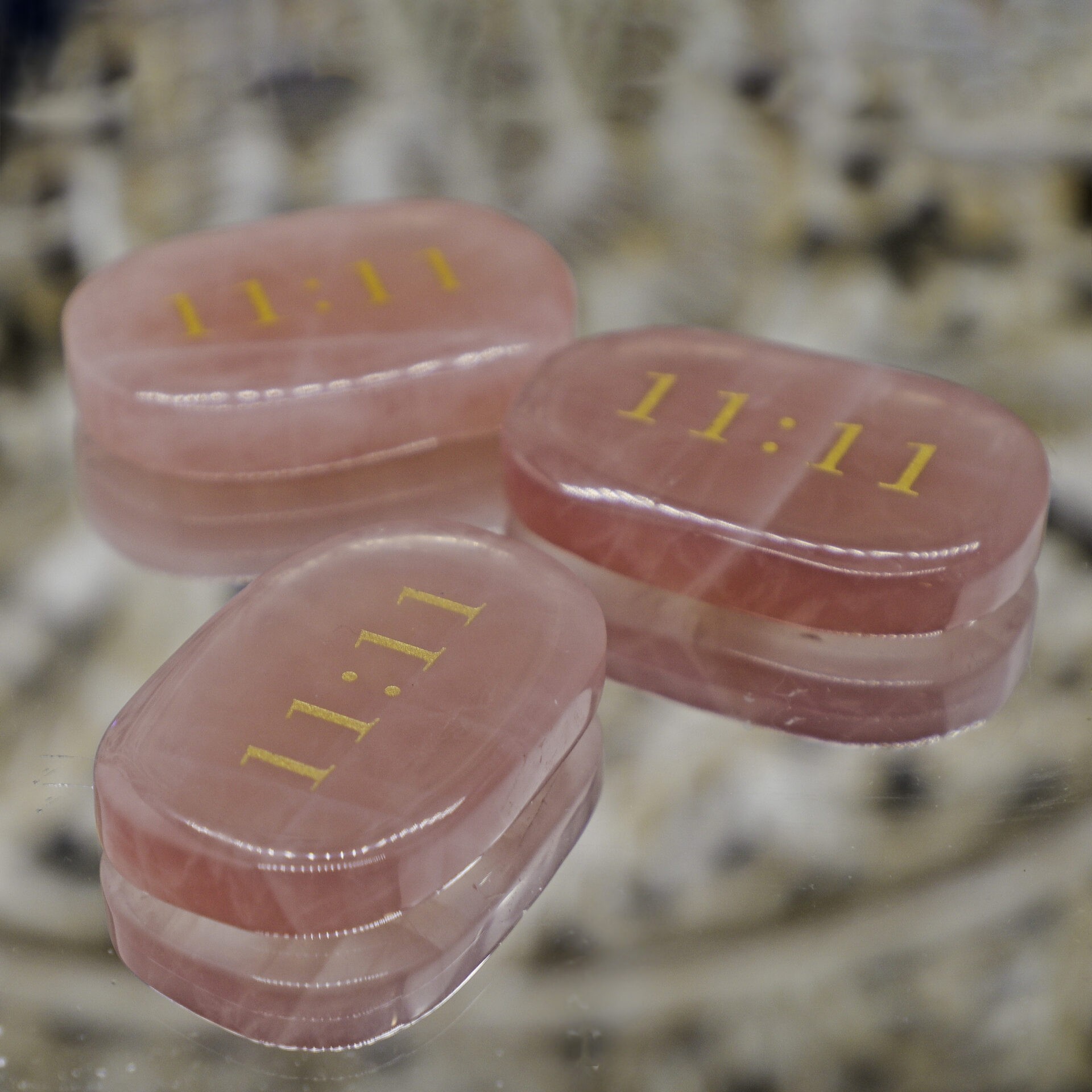 Sage Goddess 11:11 Rose Quartz True Love Palm Stone