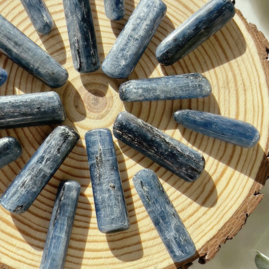 Sage Goddess A-Grade Tumbled Blue Kyanite for balance and alignment