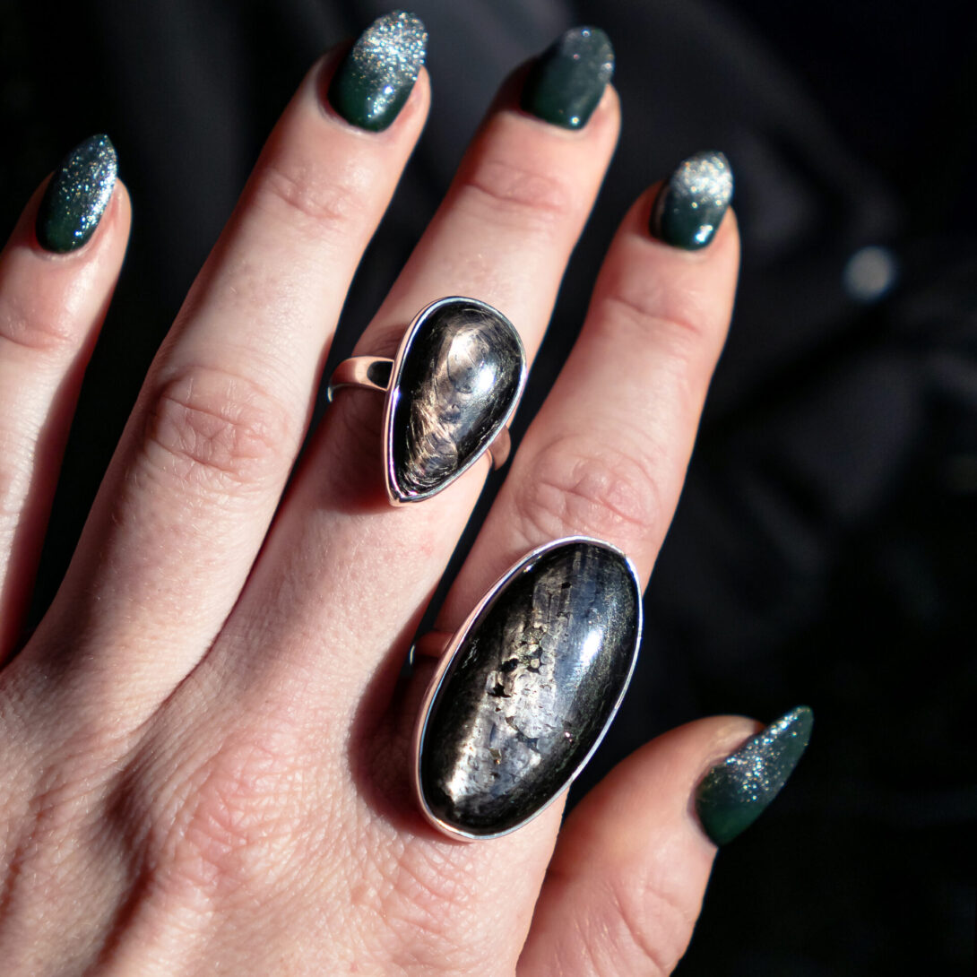 Sage Goddess Manage the Monkey Mind Hypersthene Ring for focus