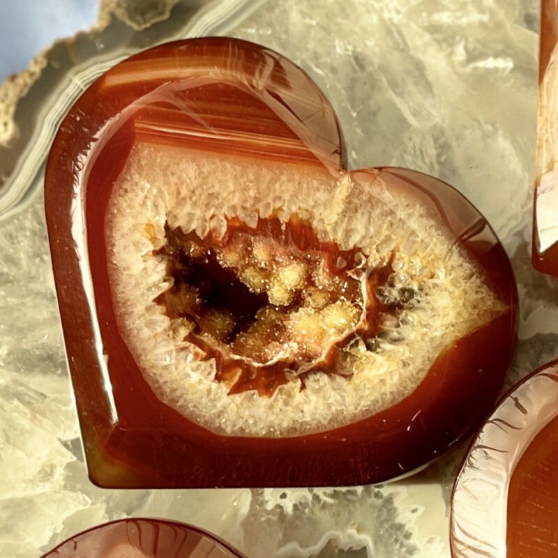 Carnelian Geode Passionate Heart
