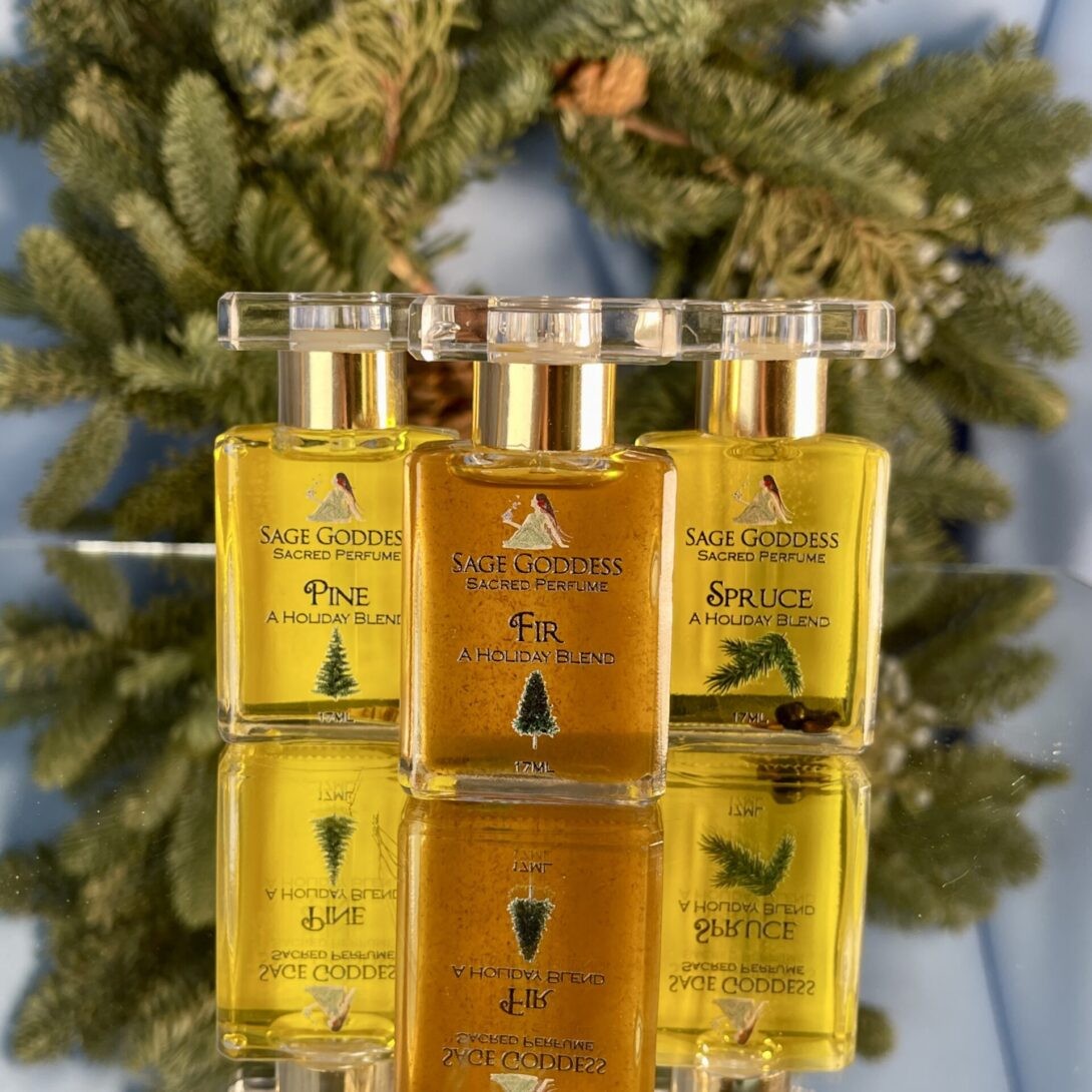 Christmas Tree Perfume Trio for holiday magic - Sage Goddess