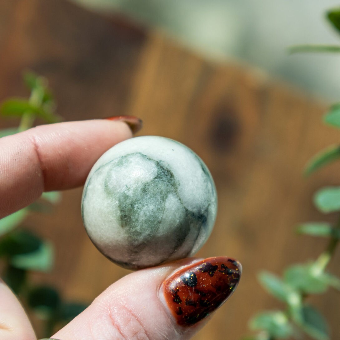 Home Shop Gems & Minerals Flamingo Jasper Sphere