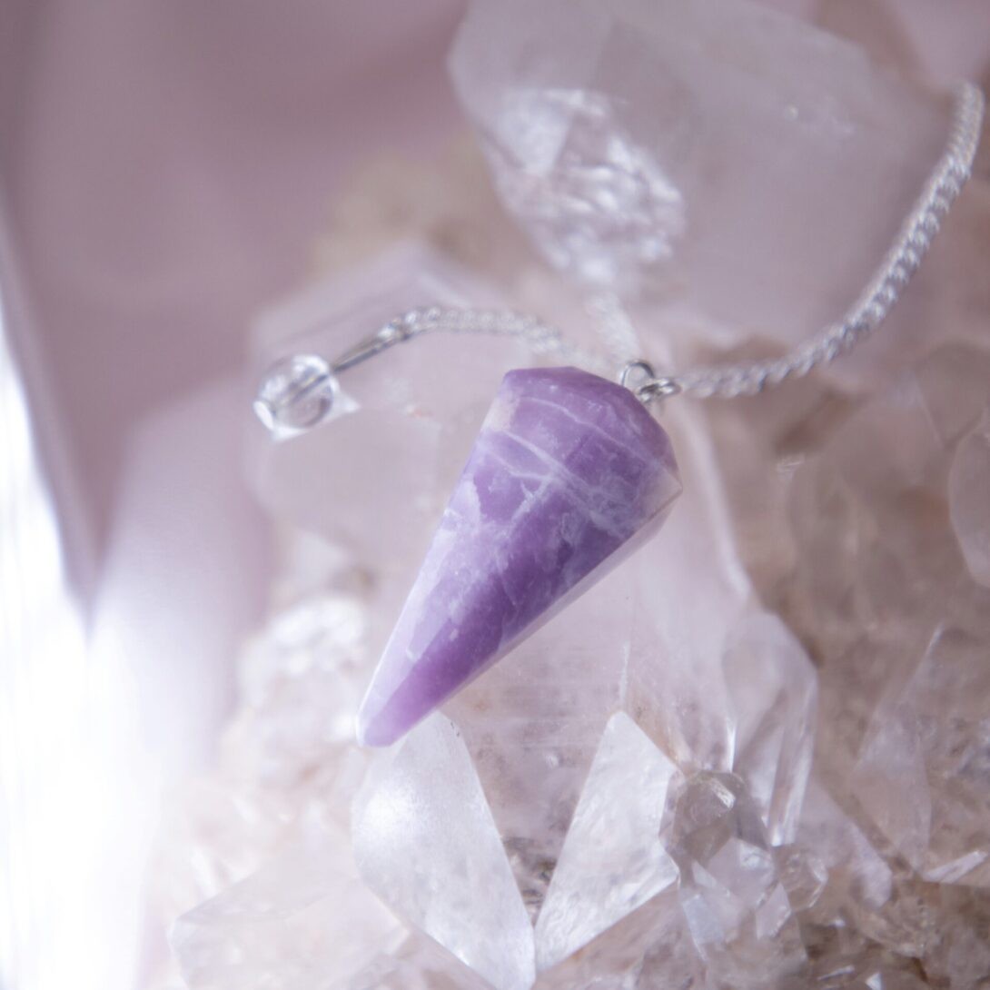 Lepidolite Pendulum for tranquility & guidance - Sage Goddess