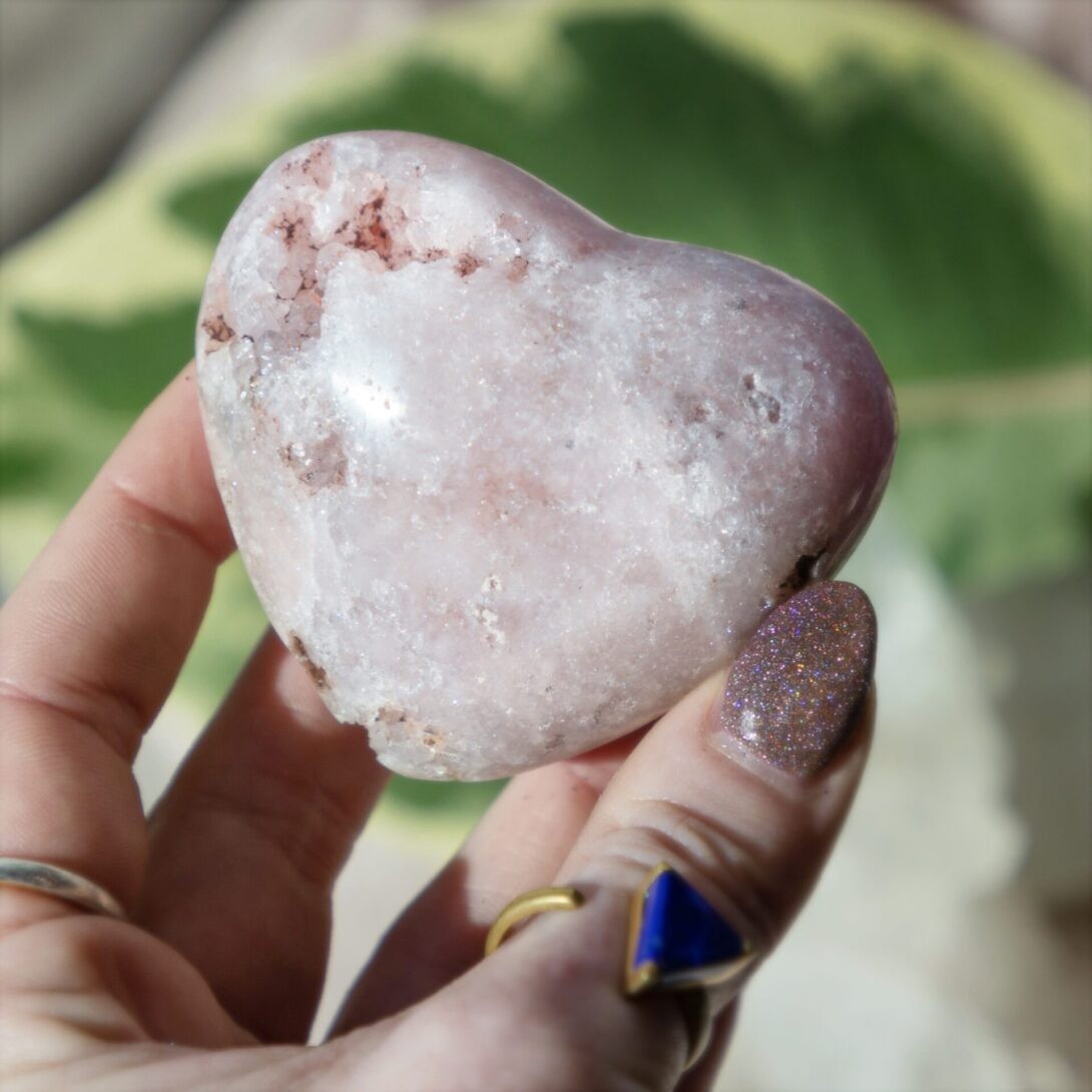 Sage Goddess Peaceful Love Pink Amethyst Heart for unity and balance