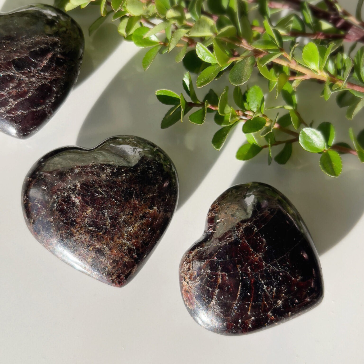 Sage Goddess Almandine Garnet Centering Heart for stability