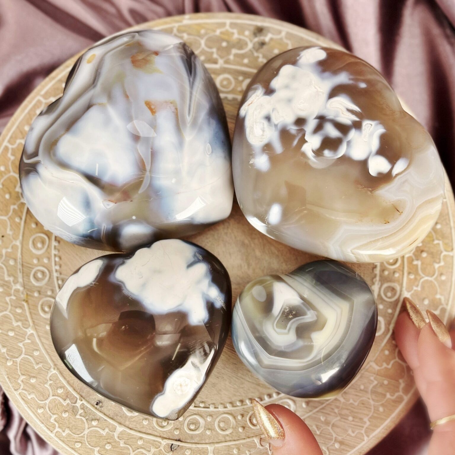Sage Goddess Blue Orca Agate Inner Wisdom Heart