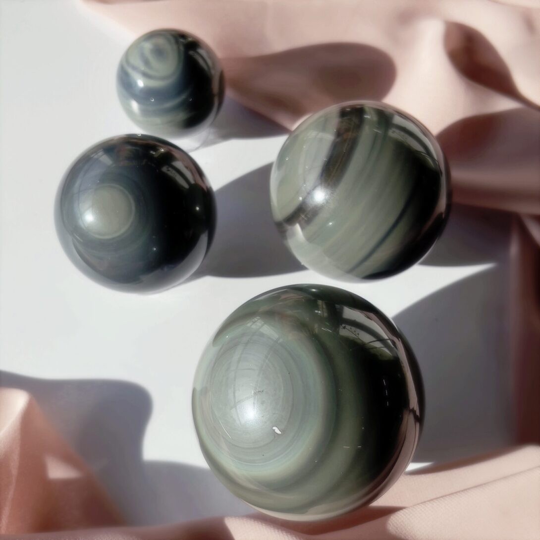 Sage Goddess Let Your Baggage Go Platinum Sheen Obsidian Sphere