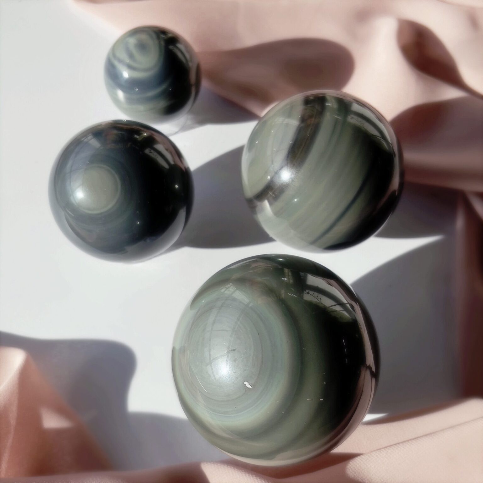 Sage Goddess Let Your Baggage Go Platinum Sheen Obsidian Sphere