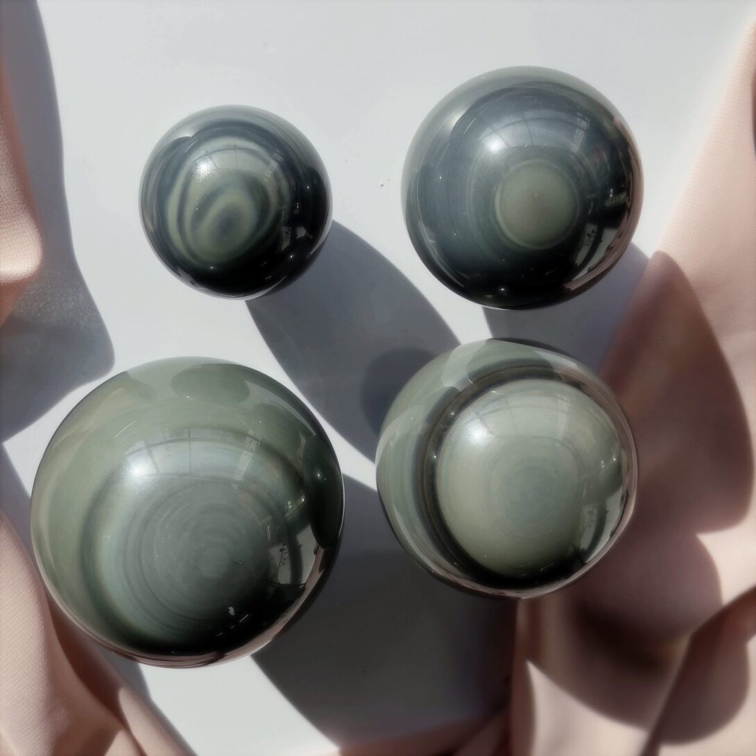 Sage Goddess Let Your Baggage Go Platinum Sheen Obsidian Sphere