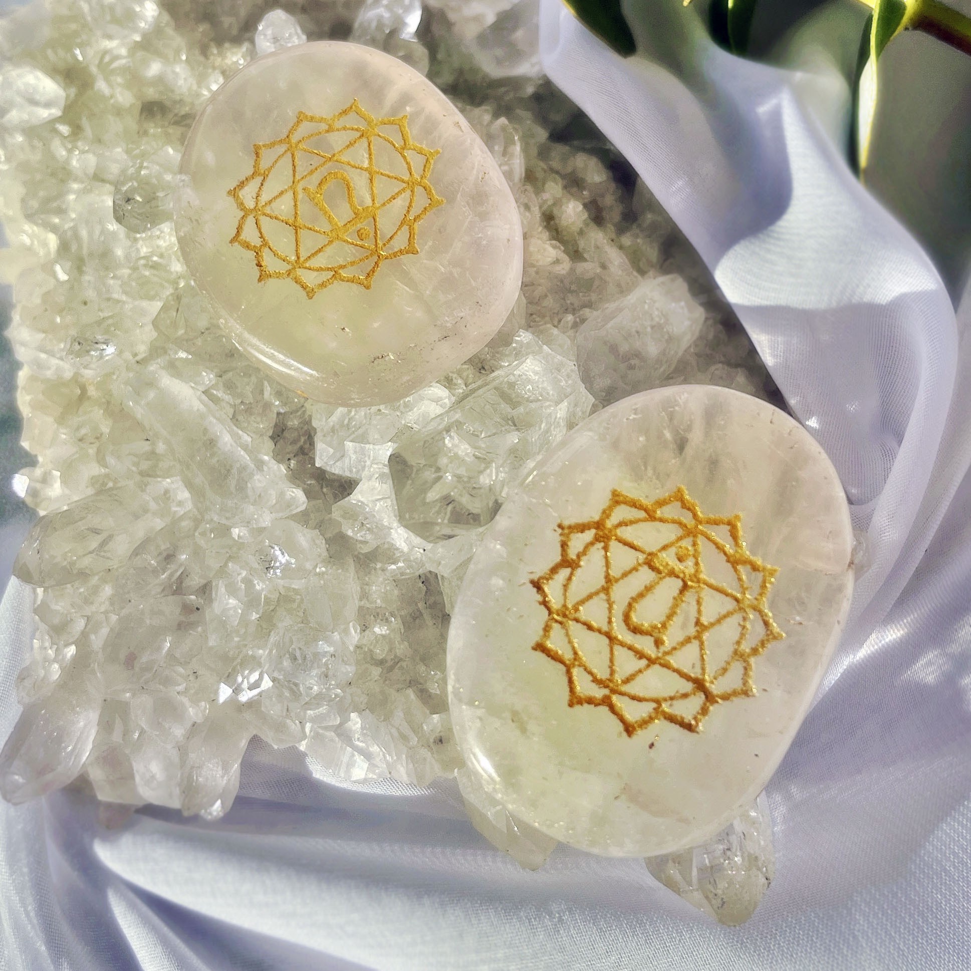 Sage Goddess Rose Quartz Heart Chakra Palm Stone