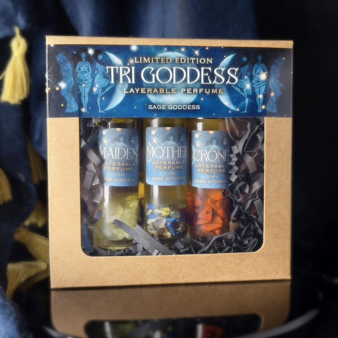 Sage Goddess Tri Goddess Perfume Gift Set for feminine empowerment