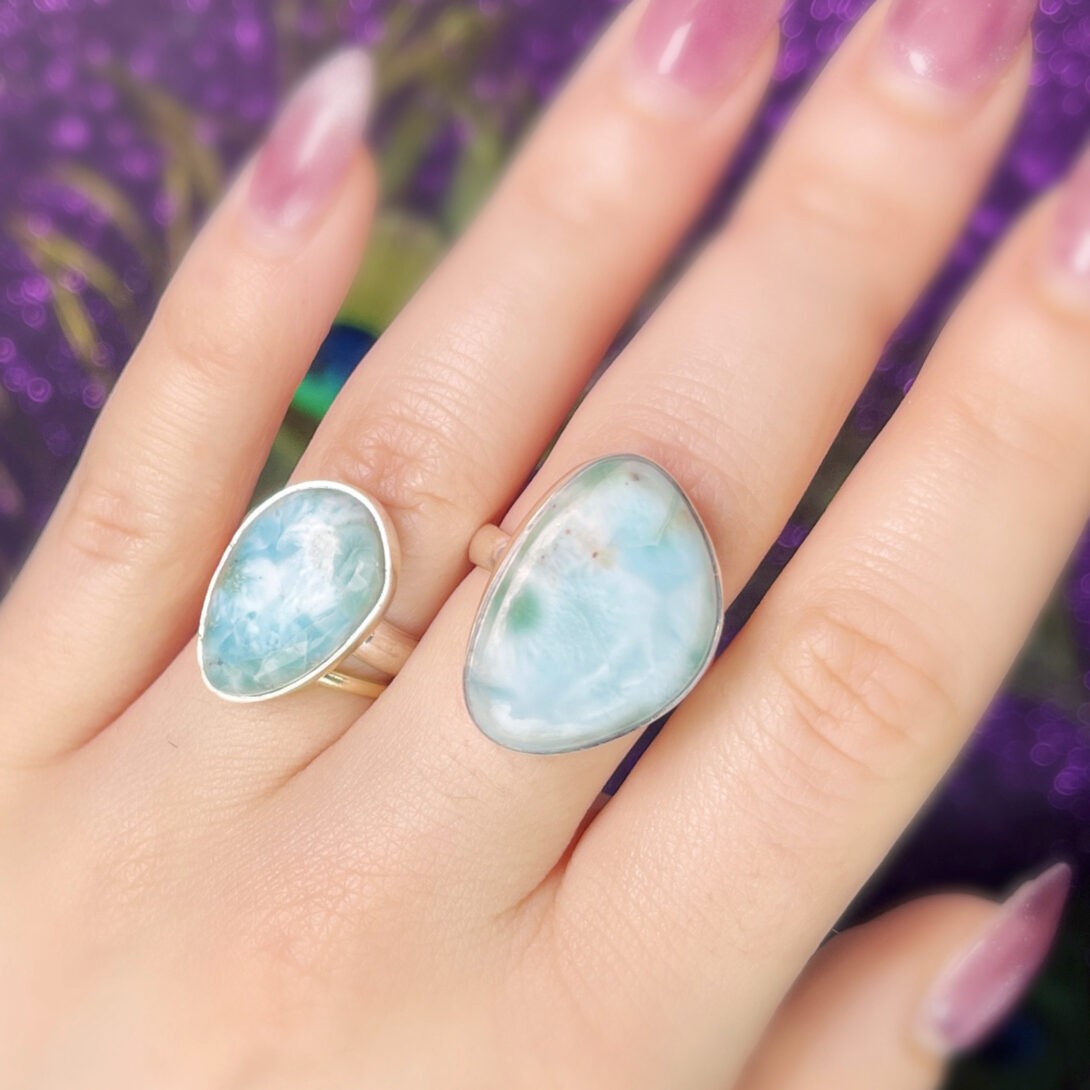 Sage Goddess Gemstone Sale: Larimar Ring