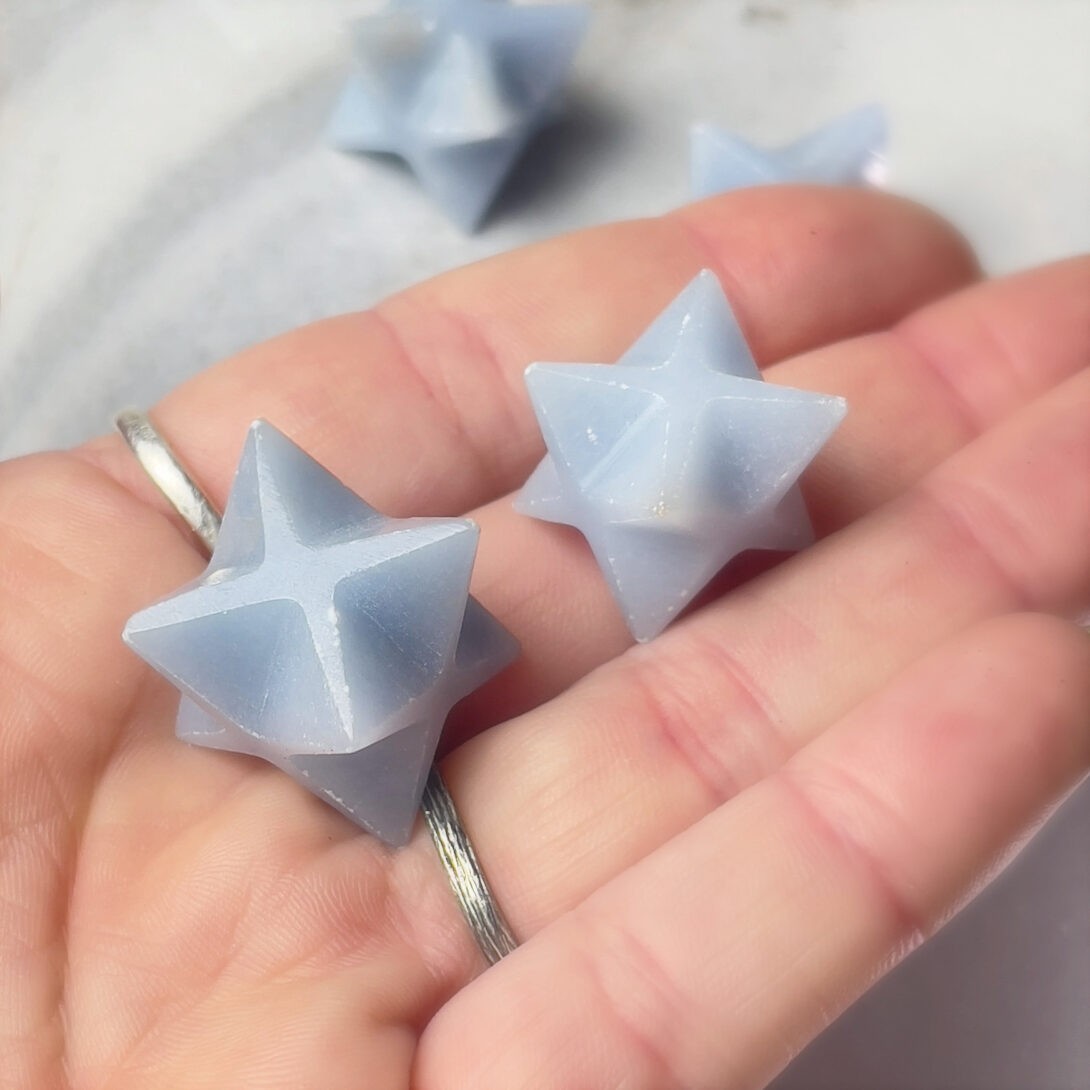 Home Shop Gems & Minerals Celestial Connection Angelite Merkaba