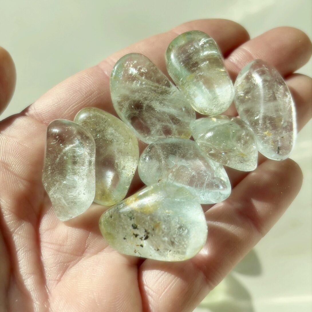 Sage Goddess Tumbled Blue Topaz for healing and clarity