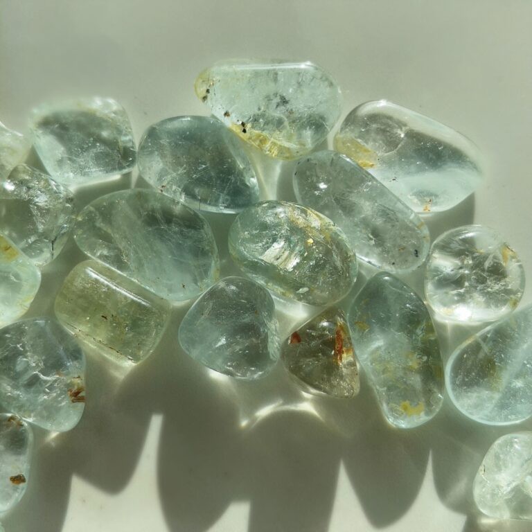 Sage Goddess Tumbled Blue Topaz for healing and clarity