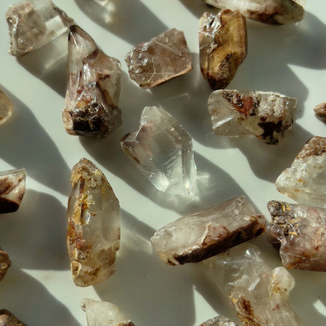 Polished Amphibole Quartz for spiritual connection - Sage Goddess