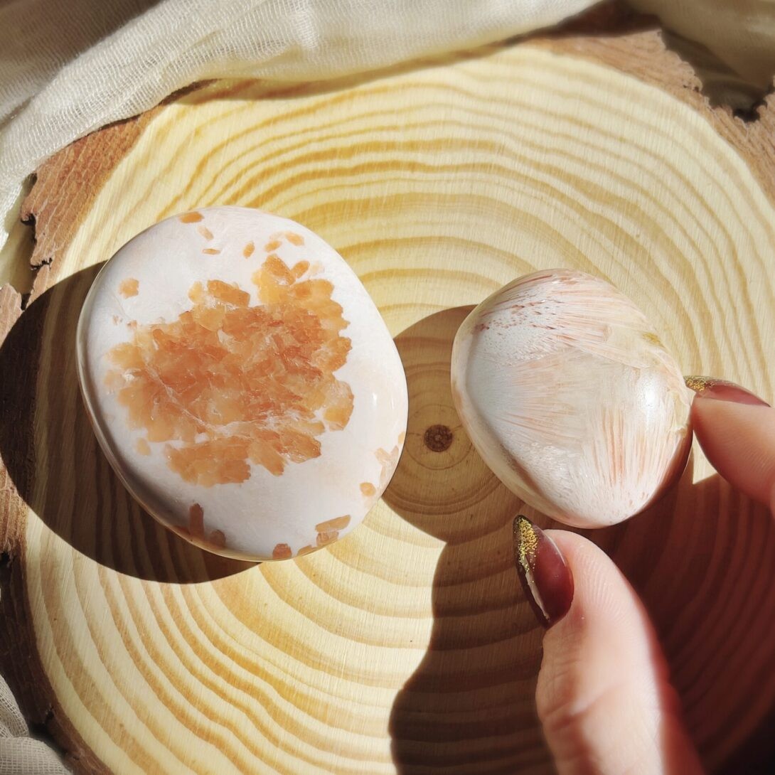 Home Shop Gems & Minerals Tucson Unpacking: Scolecite with Peach ...