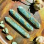 Double Terminated Lemurian Blue Calcite Wand - Sage Goddess