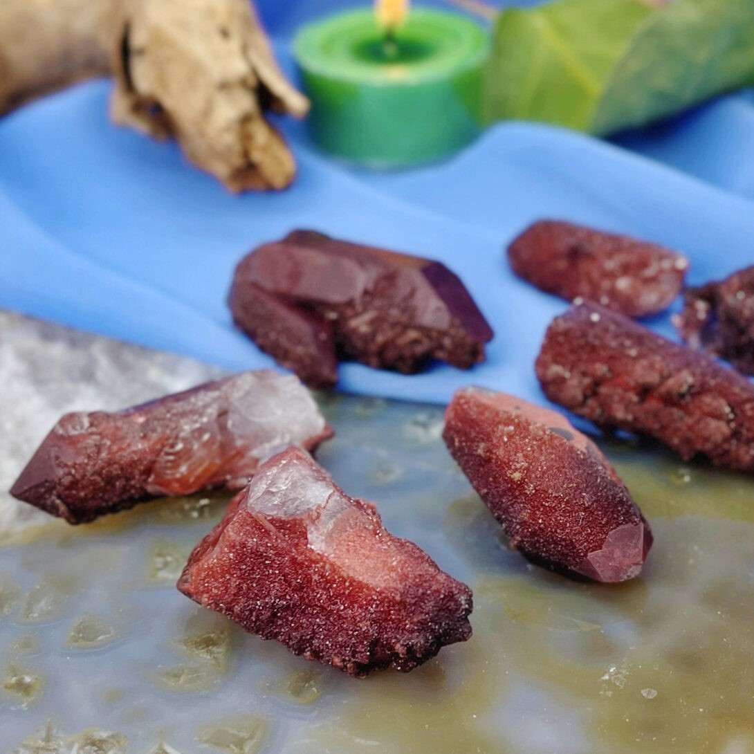 Druzy Red Hematoid Quartz Point