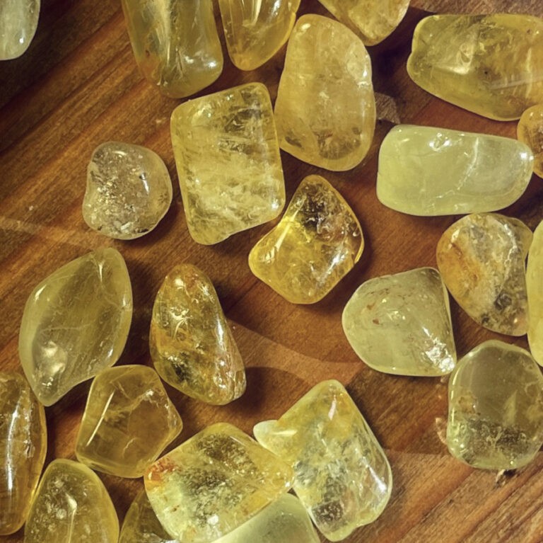 Tumbled Heliodor for manifestation - Sage Goddess