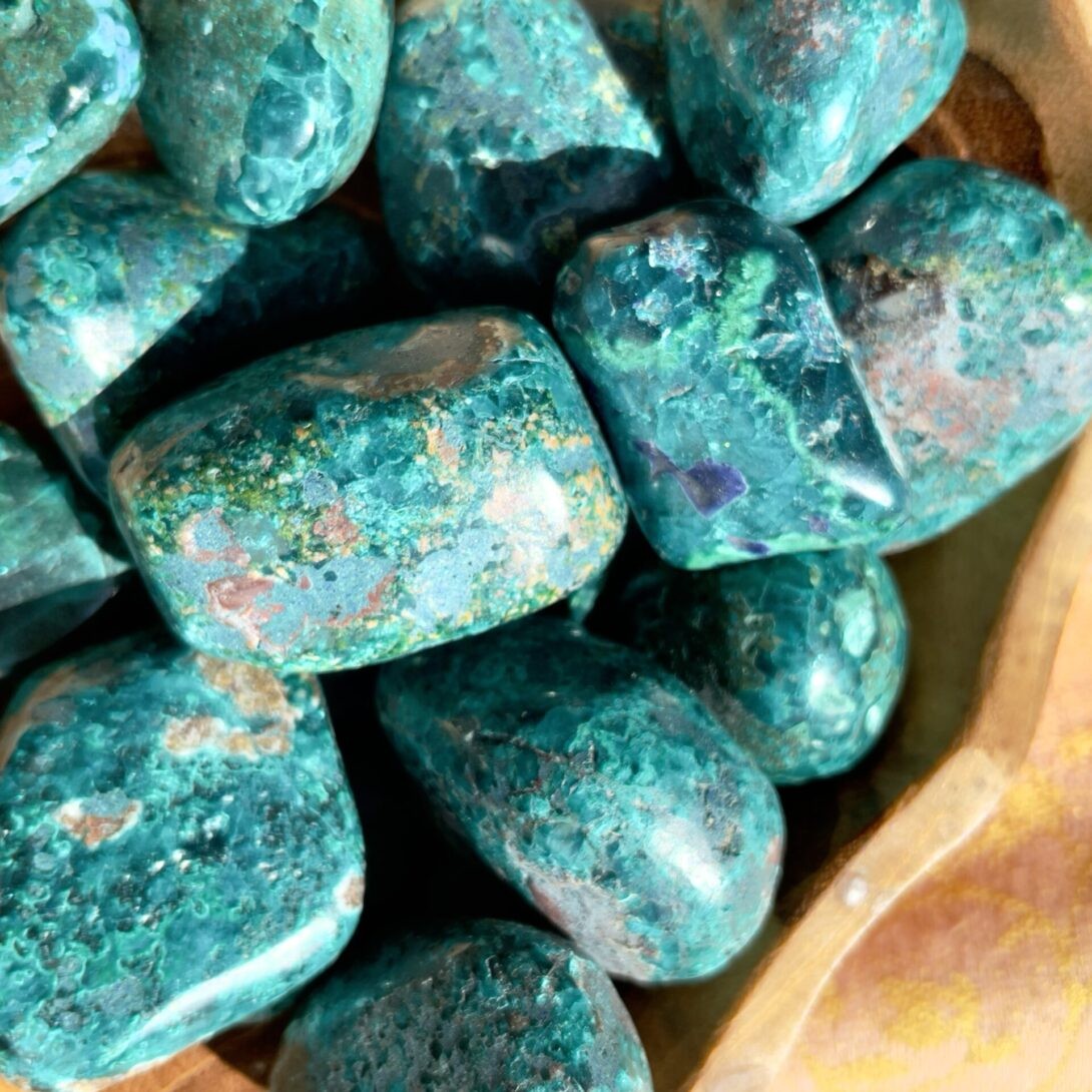 Sage Goddess Tucson Unpacking: Tumbled Dioptase