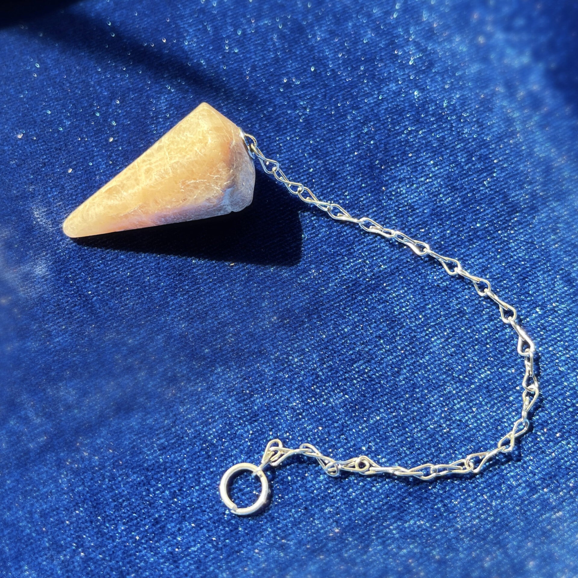 Sage Goddess Golden Amblygonite Peace and Focus Pendulum