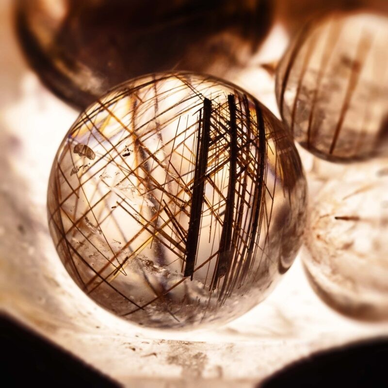 Sage Goddess Red Rutilated Quartz Energy Conducting Sphere