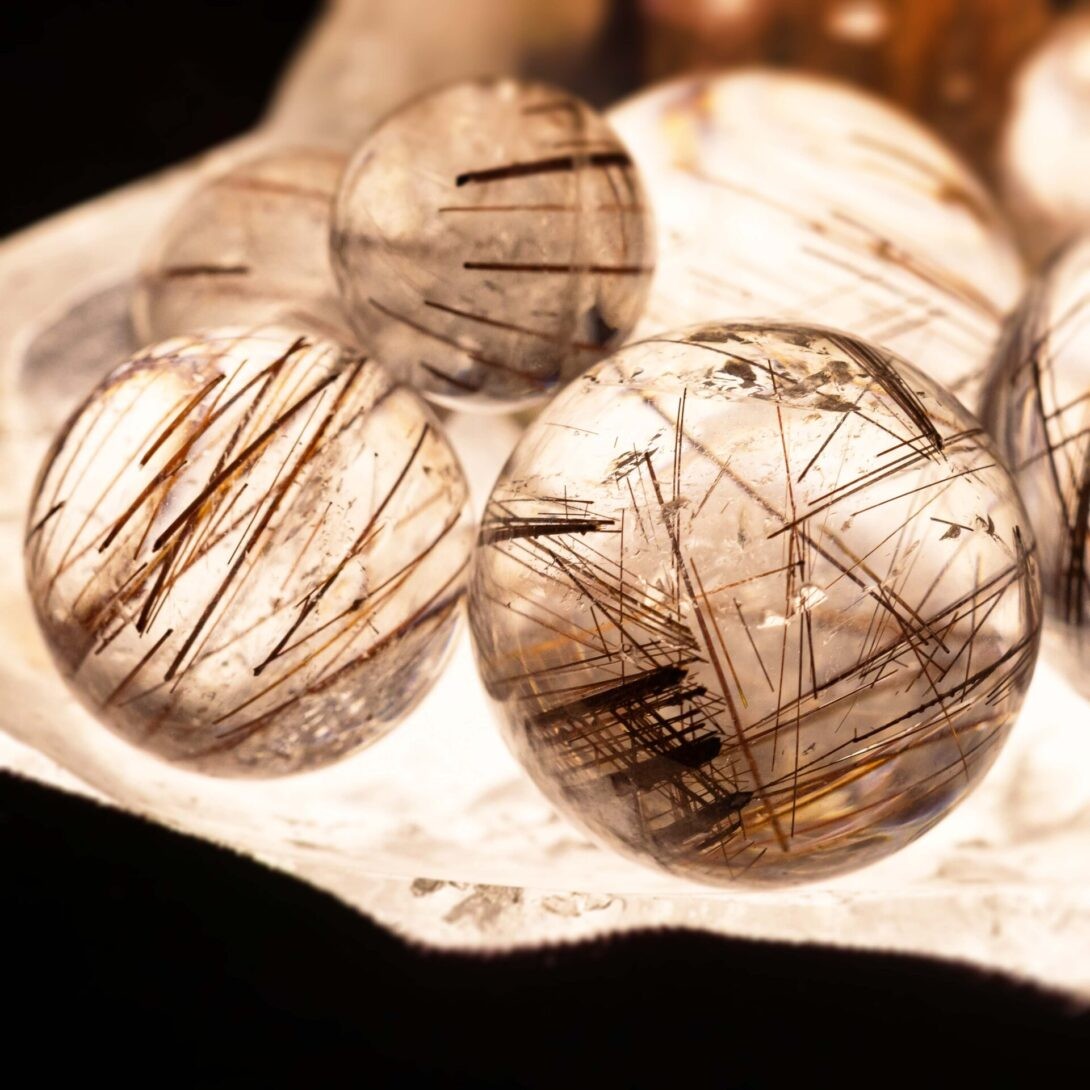 Sage Goddess Red Rutilated Quartz Energy Conducting Sphere