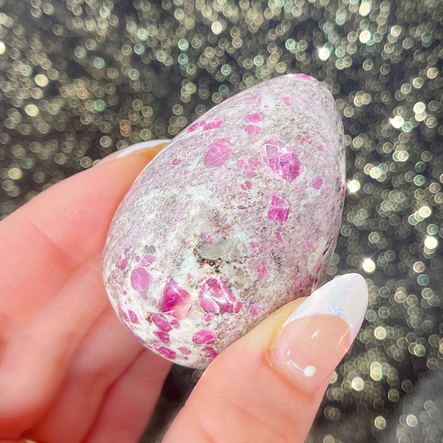 Sage Goddess Gemstone Sale: Ruby In Biotite Egg