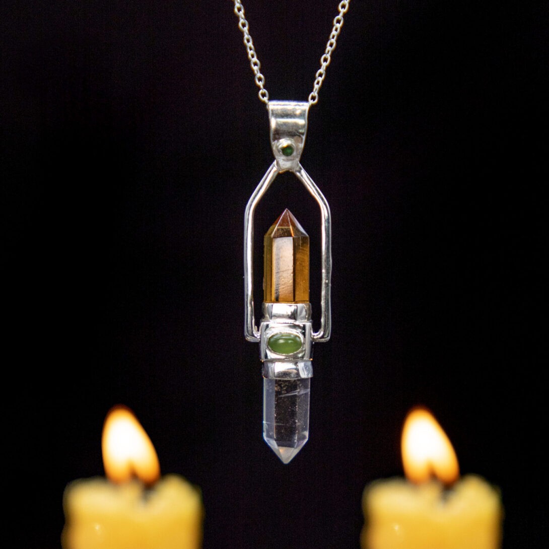 Sage Goddess Mega Prosperity Citrine and Clear Quartz with Emerald and ...