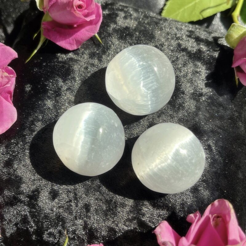 Mini Selenite Sphere for peace & purification - Sage Goddess