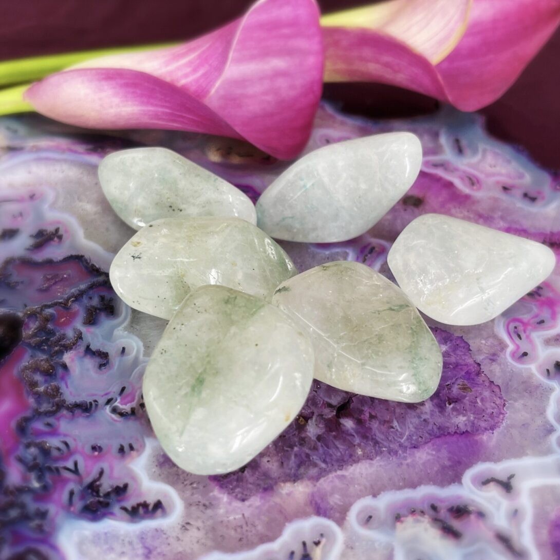 Home Shop Gems & Minerals Tumbled Chrysocolla Fusion Quartz