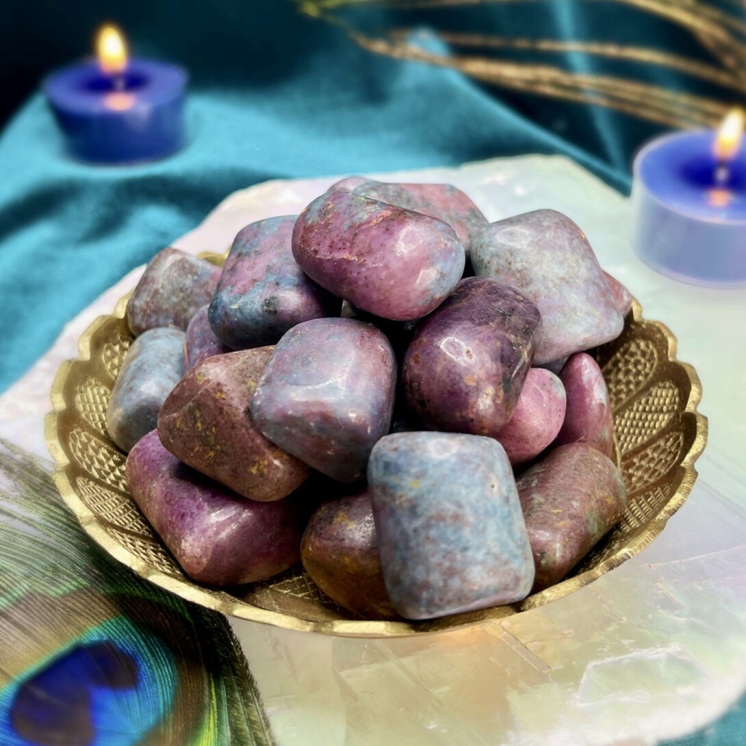 Sage Goddess Tumbled Ruby Kyanite for passion and alignment