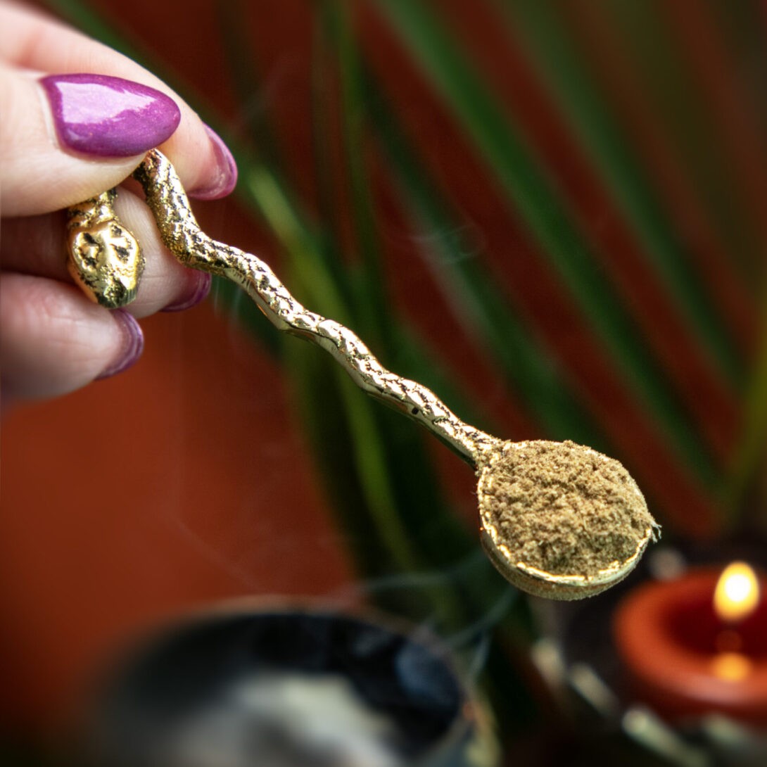 Brass Snake Incense Spoon - Sage Goddess