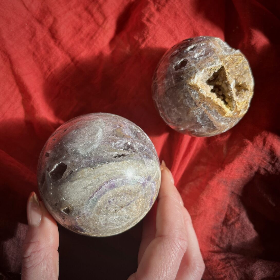 Home Shop Gems & Minerals Sphalerite Grounding and Balancing Druzy Sphere