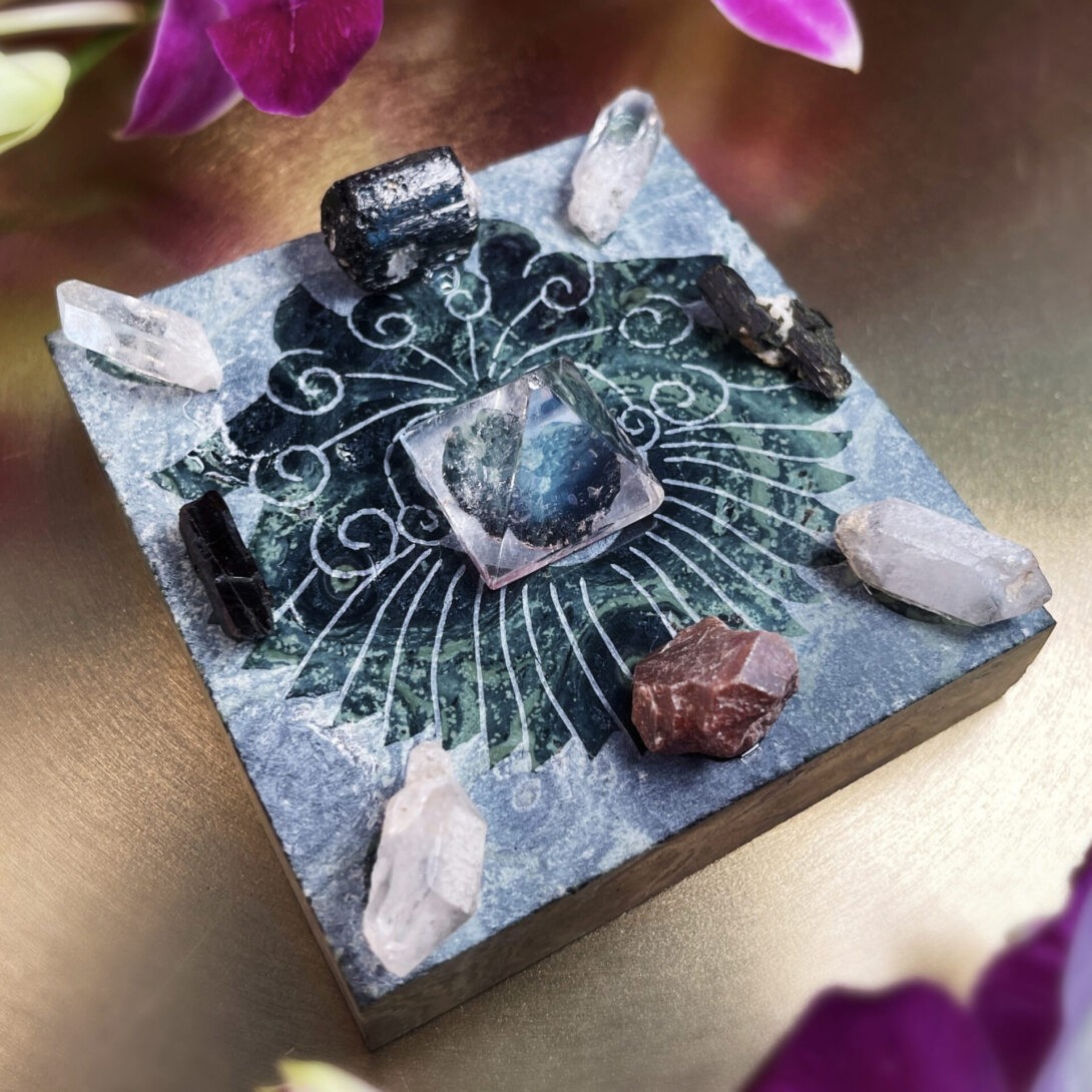 Home Shop Gems & Minerals Tara Devi Ultimate Protection Crystal Grid