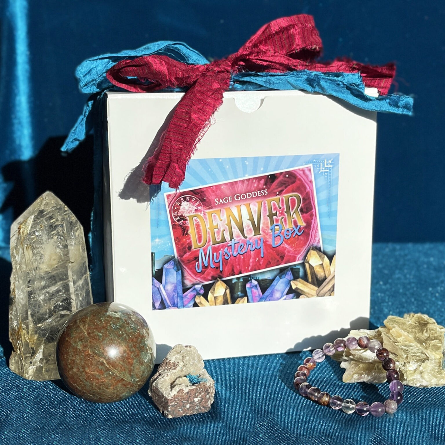 Sage Goddess Denver Mystery Box for intuitive gemstone treasures