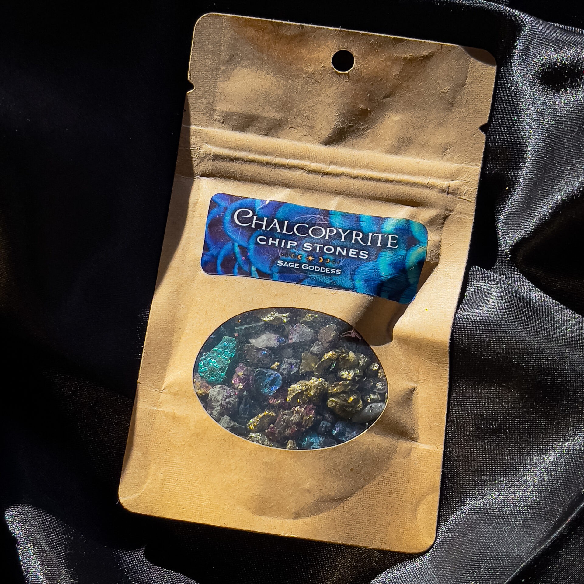 Sage Goddess Natural Chalcopyrite Chip Stones for transformation and magic