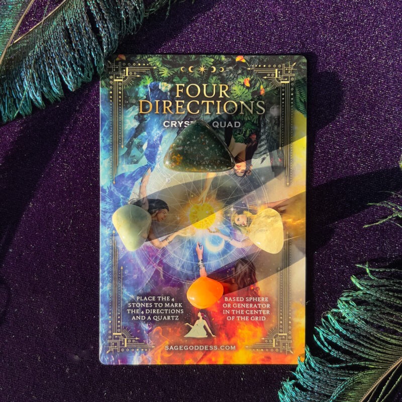 Four Directions Crystal Quad for elemental guidance - Sage Goddess