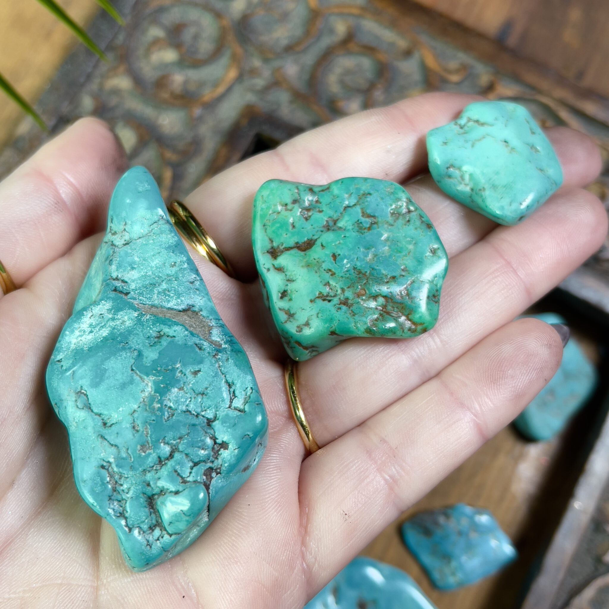 Tumbled Turquoise for authenticity & protection - Sage Goddess